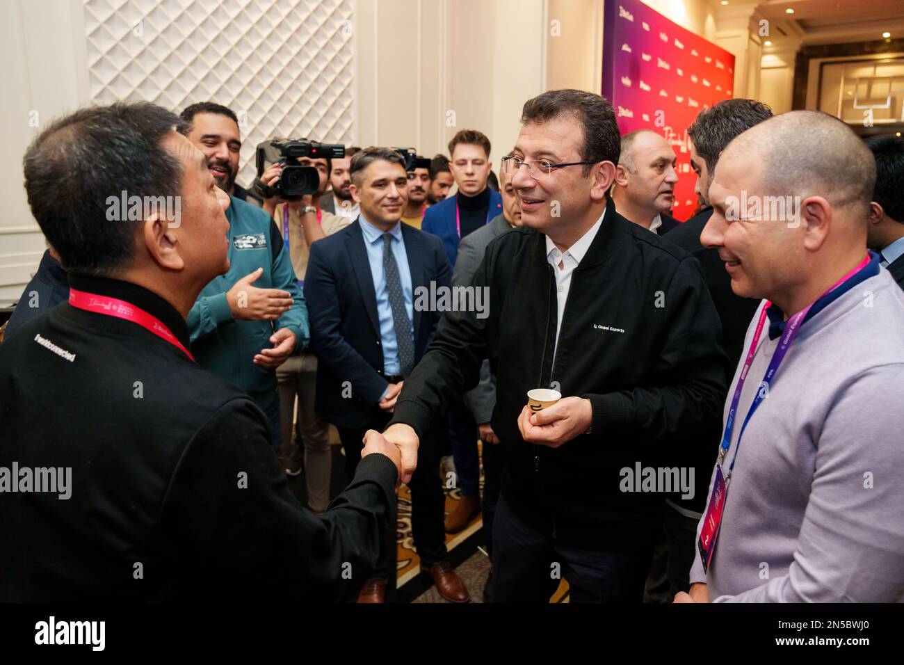 Istanbul Mayor Ekrem Imamoglu at the Istanbul 2022 Global Esports Games ...