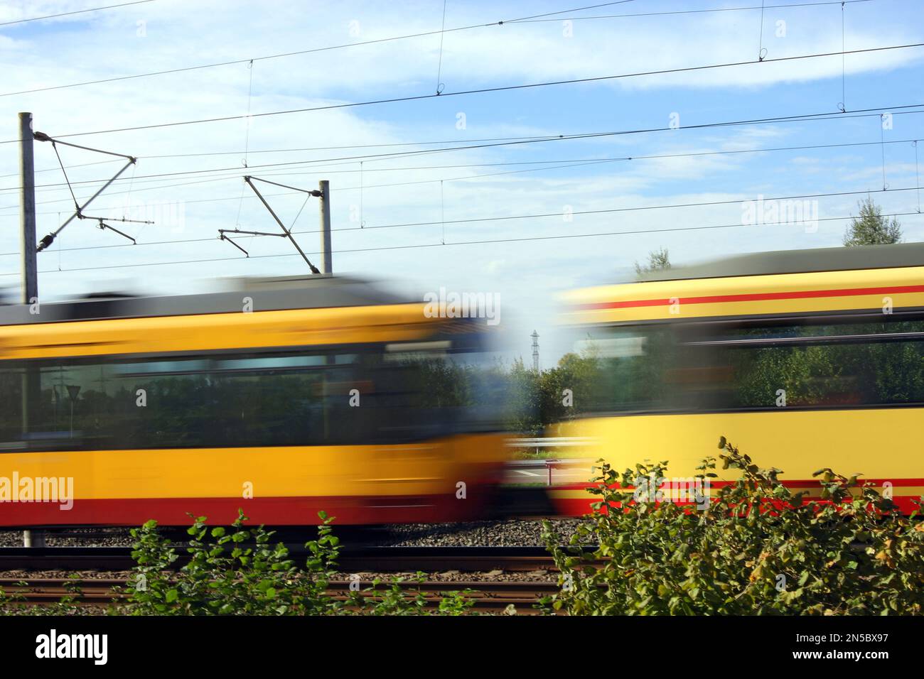 rush pasting express train, Germany Stock Photo - Alamy