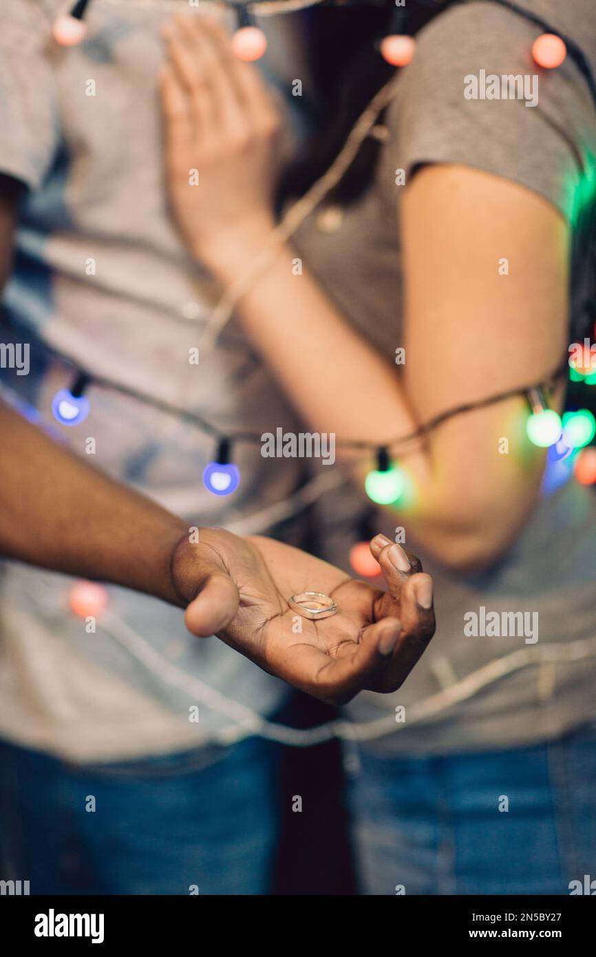 Interracial marriage proposal hi-res stock photography and images - Alamy