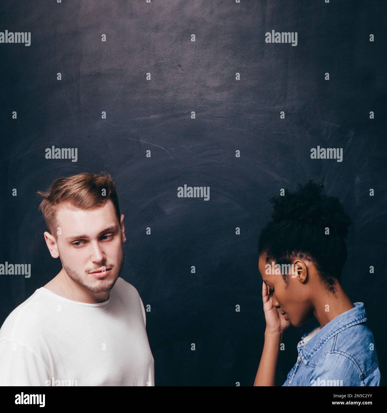 Couple in conflict. Misunderstand, disappointment Stock Photo - Alamy