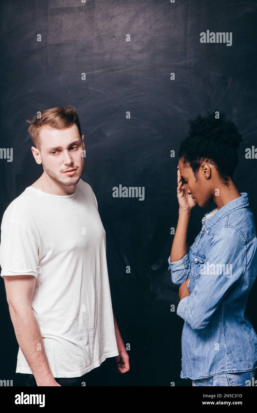 Young couple in quarrel. Problem, despair, breakup Stock Photo - Alamy