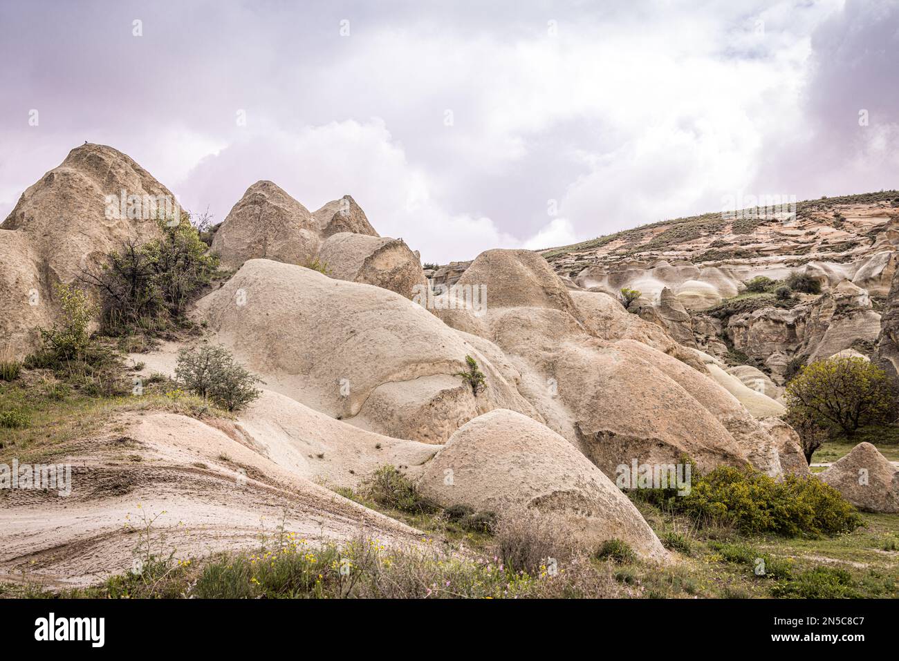 Rock Formations in the Kepez Sarica Valley, Cappadocia, Turkey Stock ...