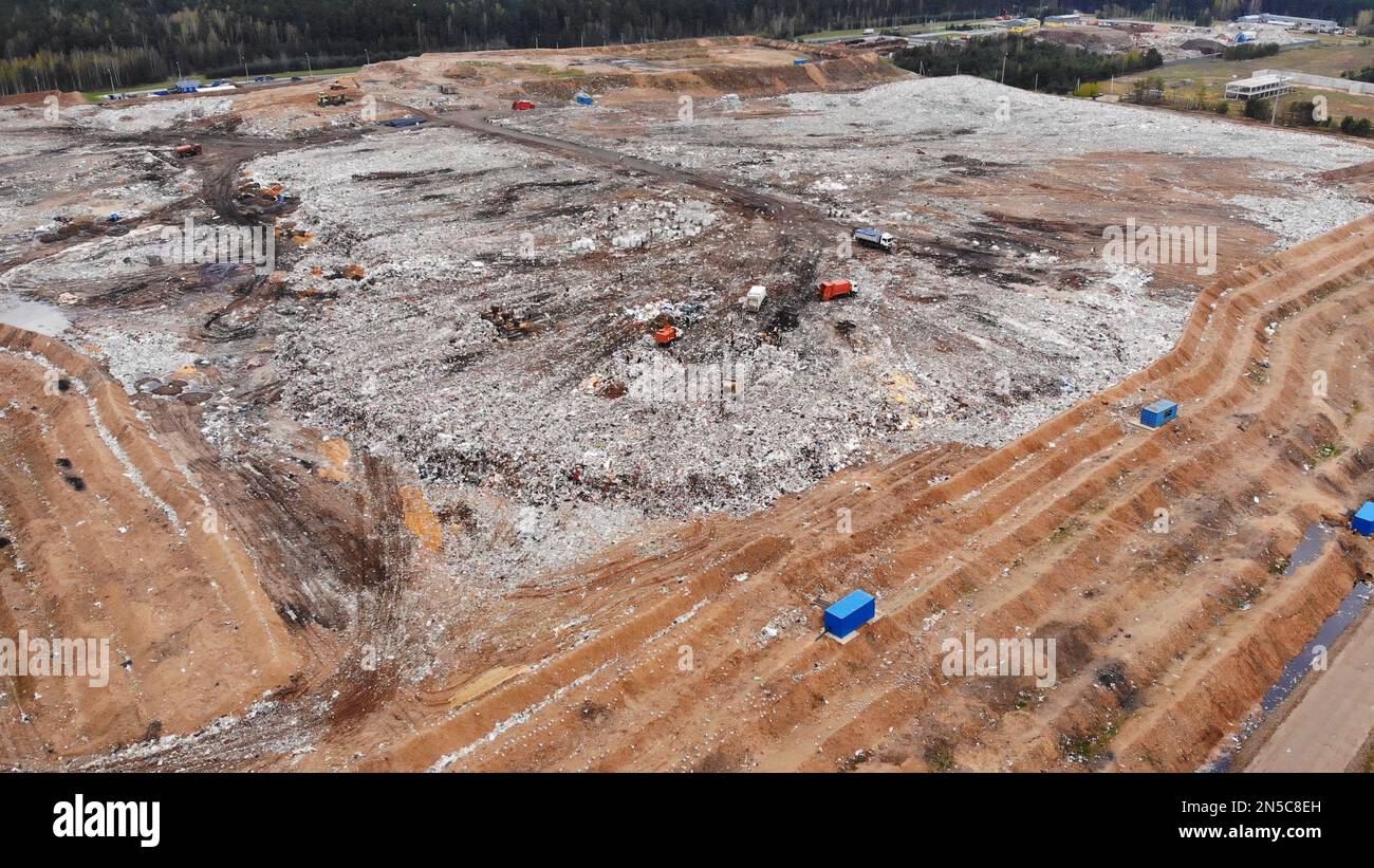 Aerial view landfill plastic bags hi-res stock photography and images ...
