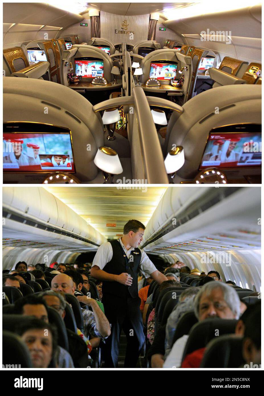 This combination of Associated Press file photos show, on top, the ...