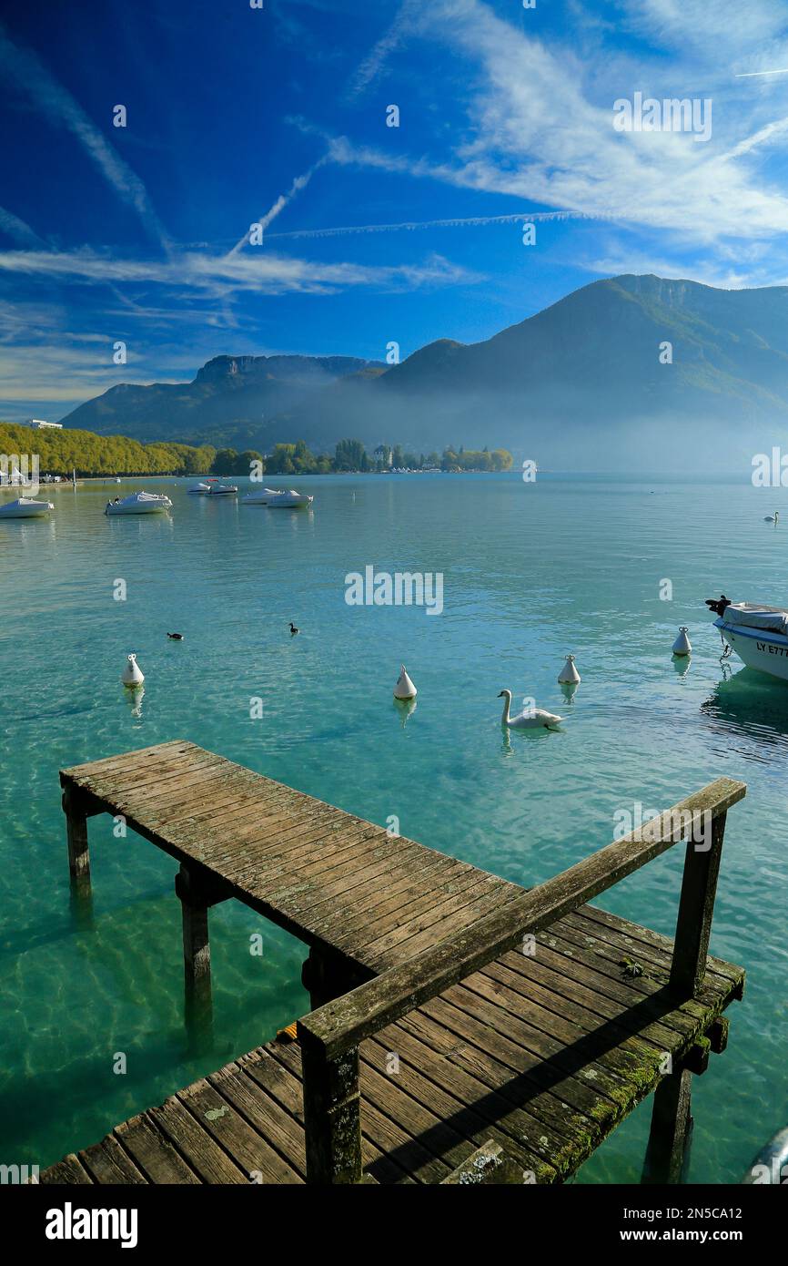Annecy, town and Lake, French Alps, Haute Savoie, France Stock Photo ...