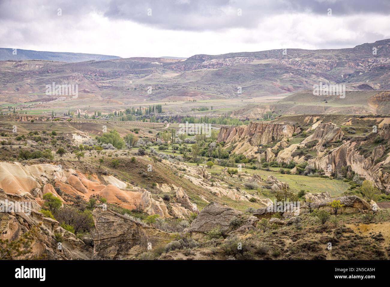 Rock Formations in the Kepez Sarica Valley, Cappadocia, Turkey Stock ...