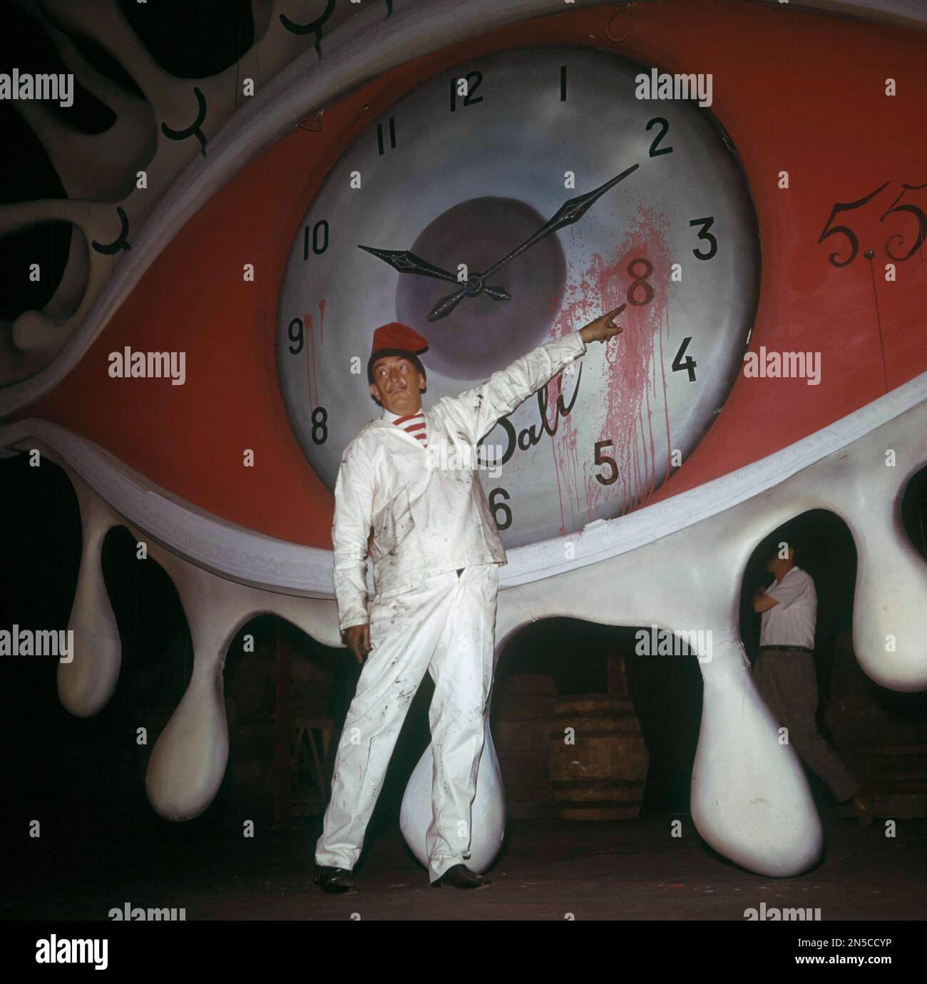 Spanish painter Salvador Dali, wearing a Venice gandolier's costume and ...