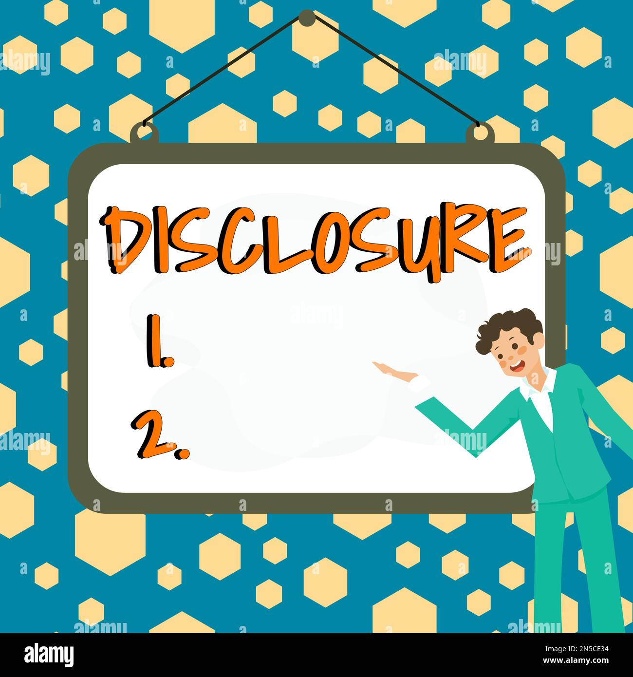 Hand writing sign Disclosure, Business idea The action of making New or ...