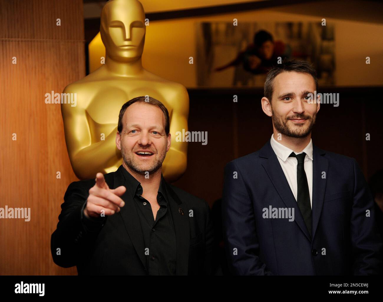 Kim Magnusson, left, producer of the Oscar-nominated live-action short ...