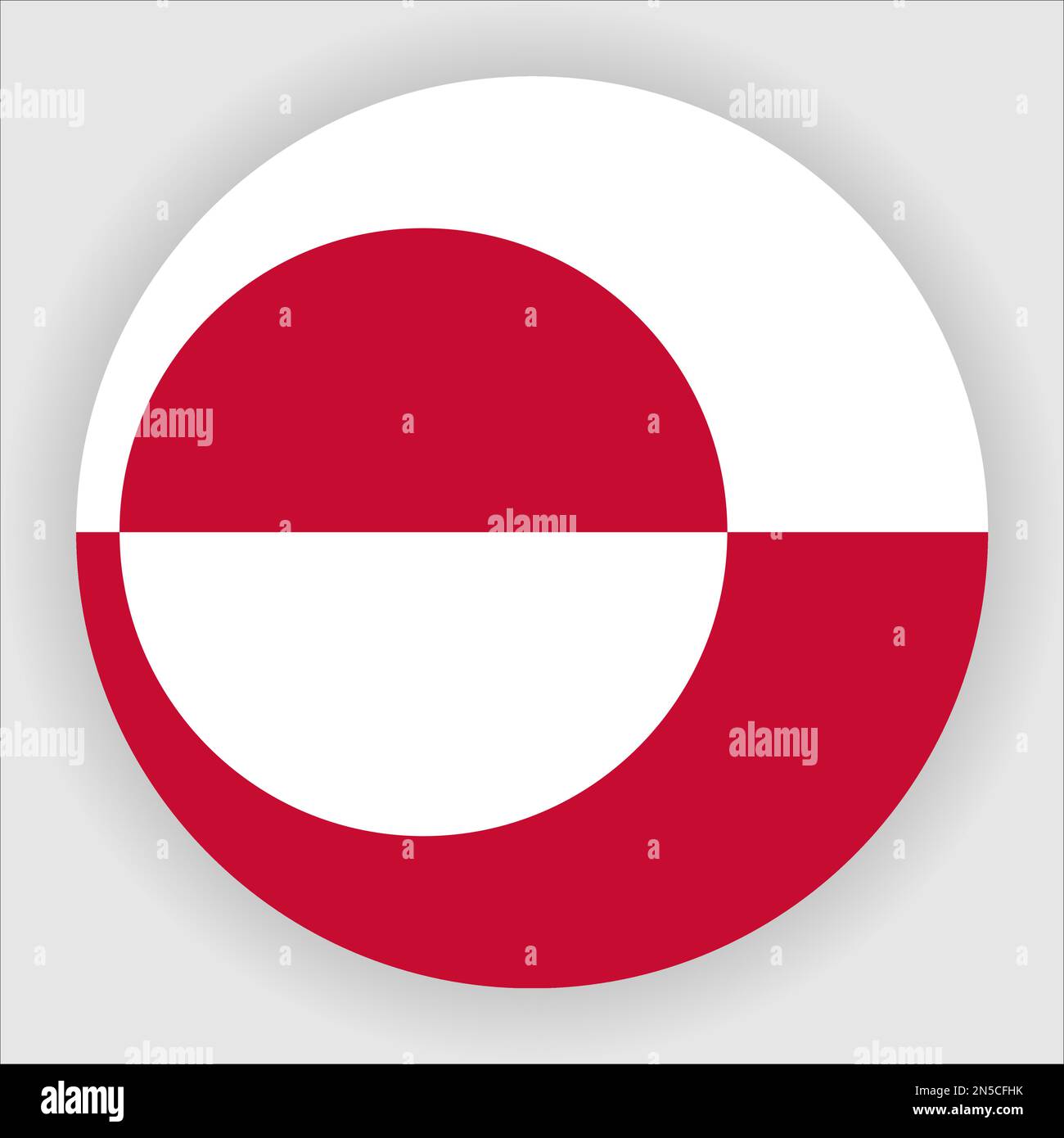 Greenland Flat Rounded Flag Icon Button Vector Stock Vector Image And Art