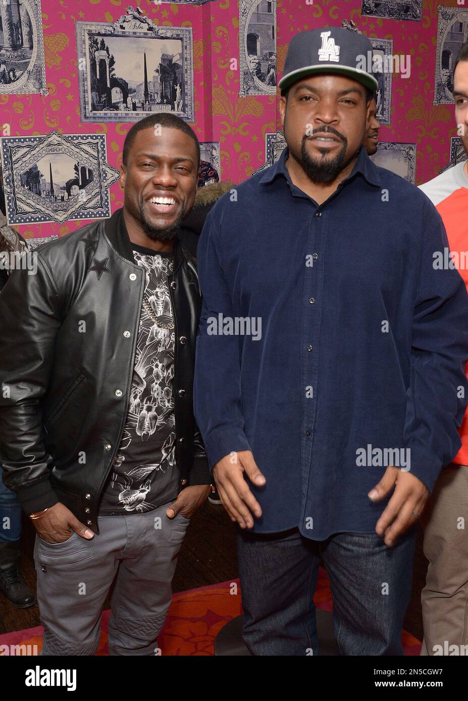 Kevin Hart, Ice Cube arrive for a VIP screening of Ride Along at the ...