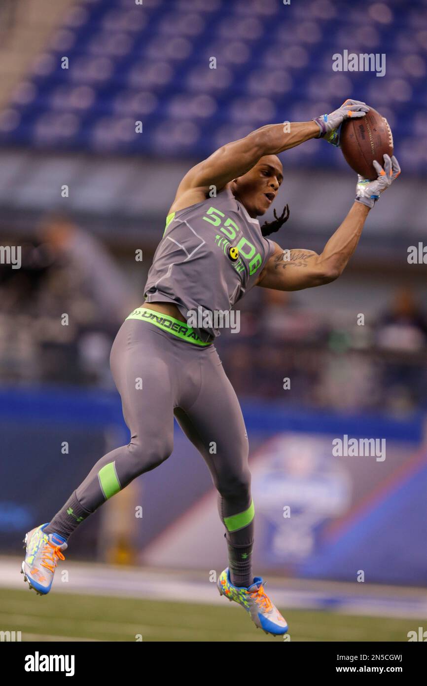 Texas Christian defensive back Jason Verrett runs a drill at the NFL ...