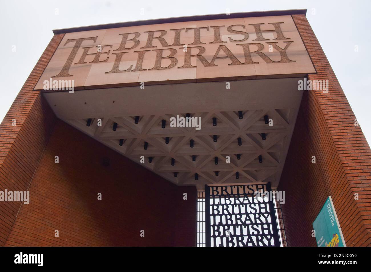 London, UK. 9th February 2023. Exterior view of the British Library. A ...