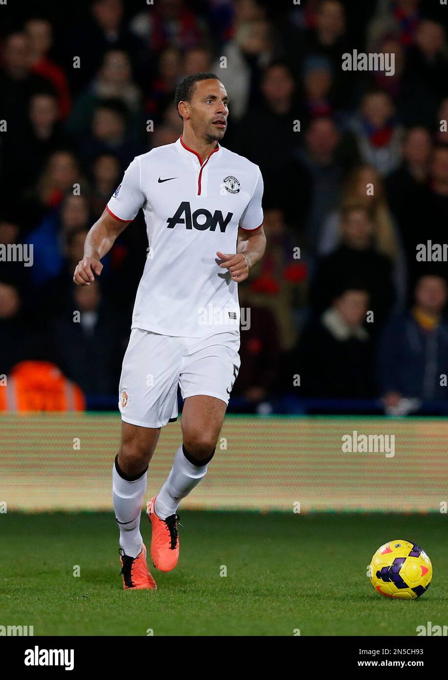 Manchester United's Rio Ferdinand plays against Crystal Palace during ...