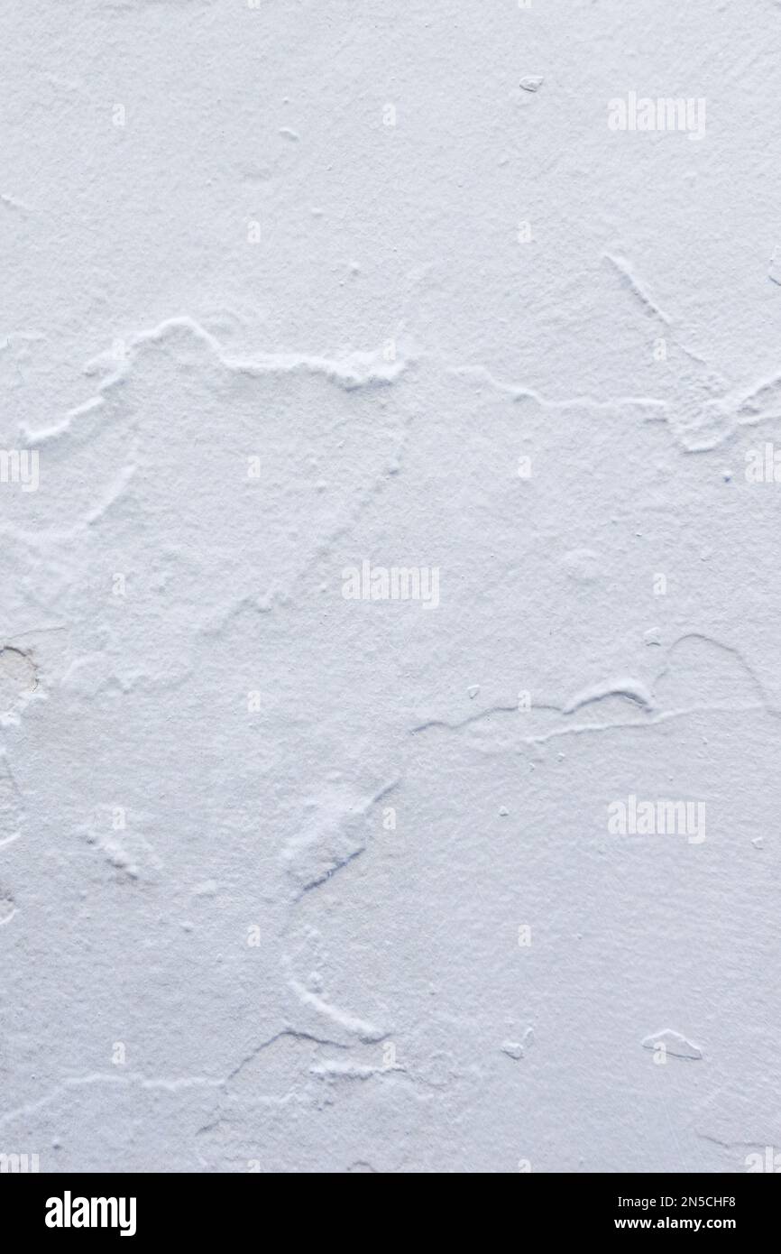 Empty white grunge wall background. Old decrepit white plaster wall ...