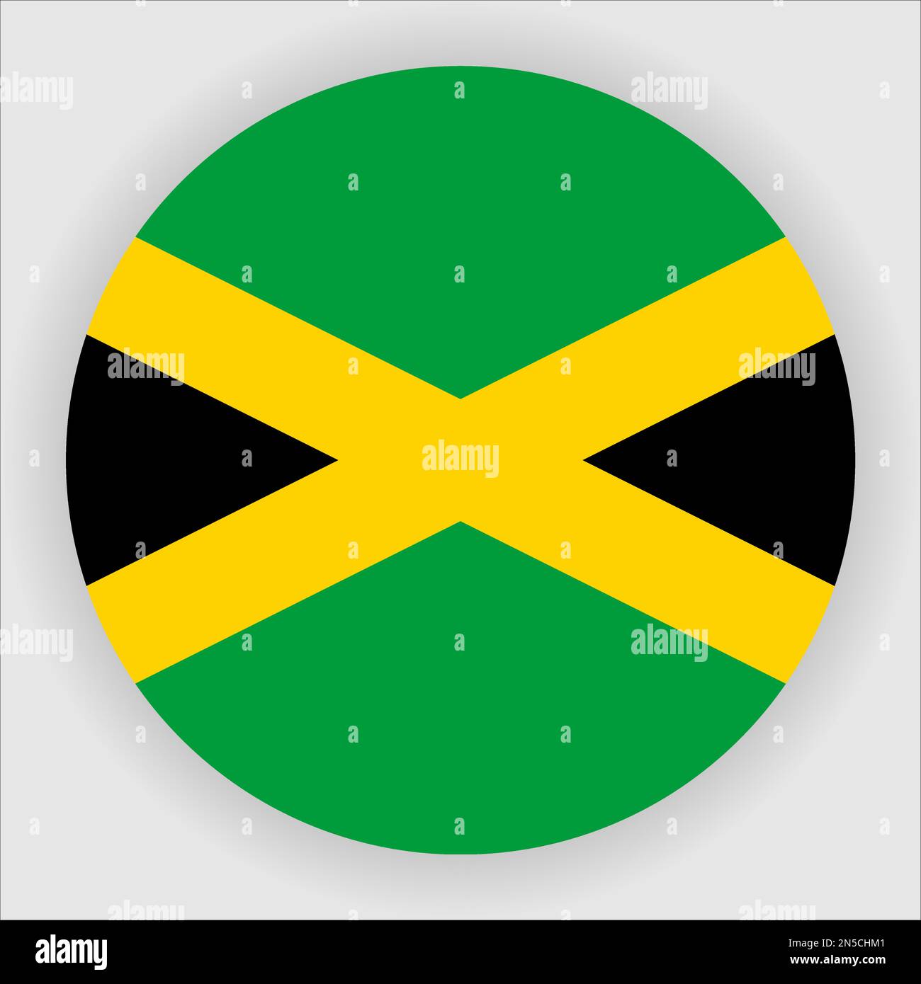 Jamaica Flat Rounded Flag Icon Button Vector Stock Vector Image And Art