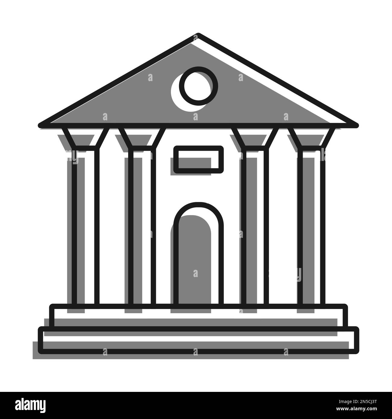 Facade Of University Building. Exterior Of School House. Filled with ...