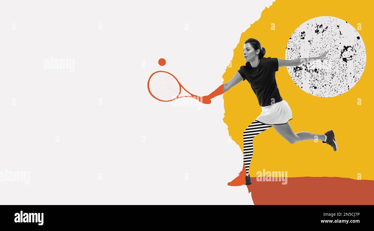 Modern creative design. Contemporary art. Young woman in uniform ...