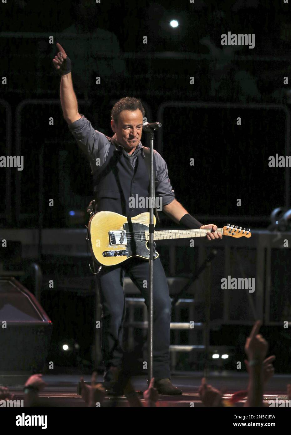 Bruce Springsteen performs with the E Street Band on stage in Sydney ...