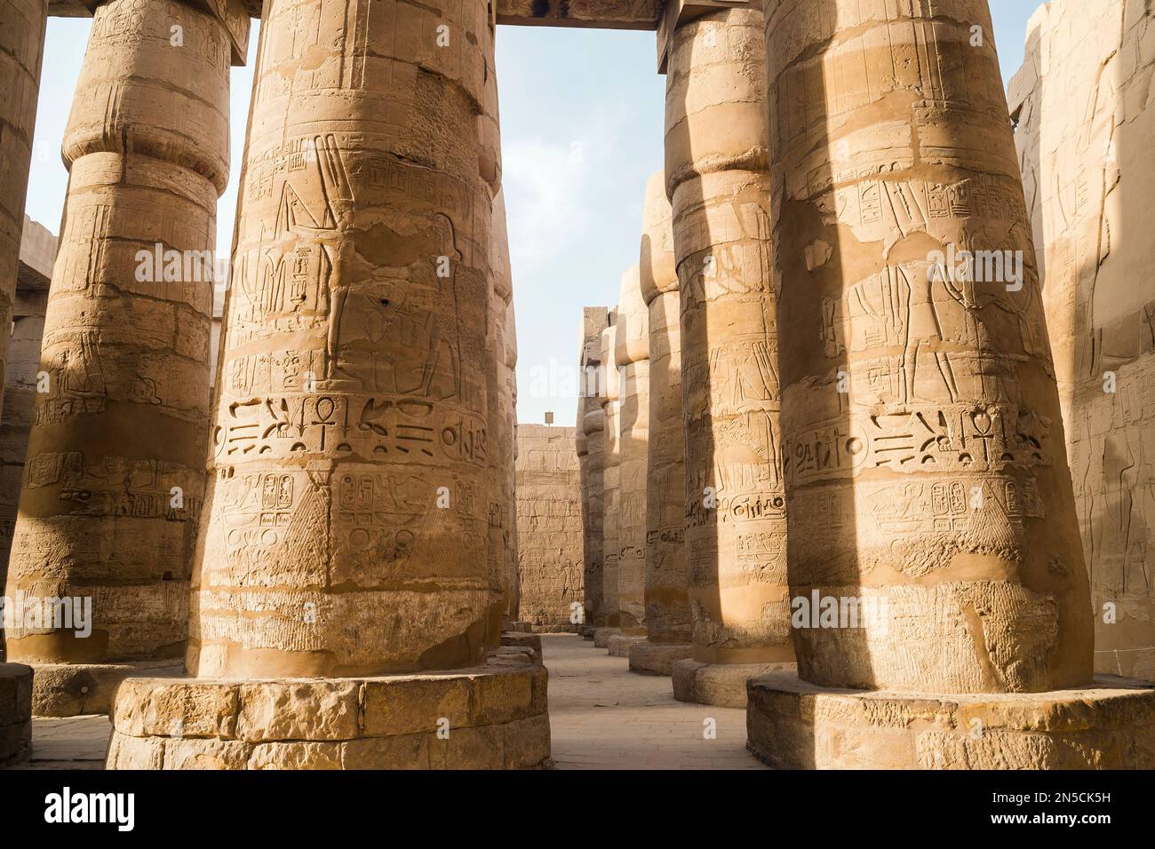 The great hall colonnade at Karnak Temple Complex, El-Karnak, Luxor ...