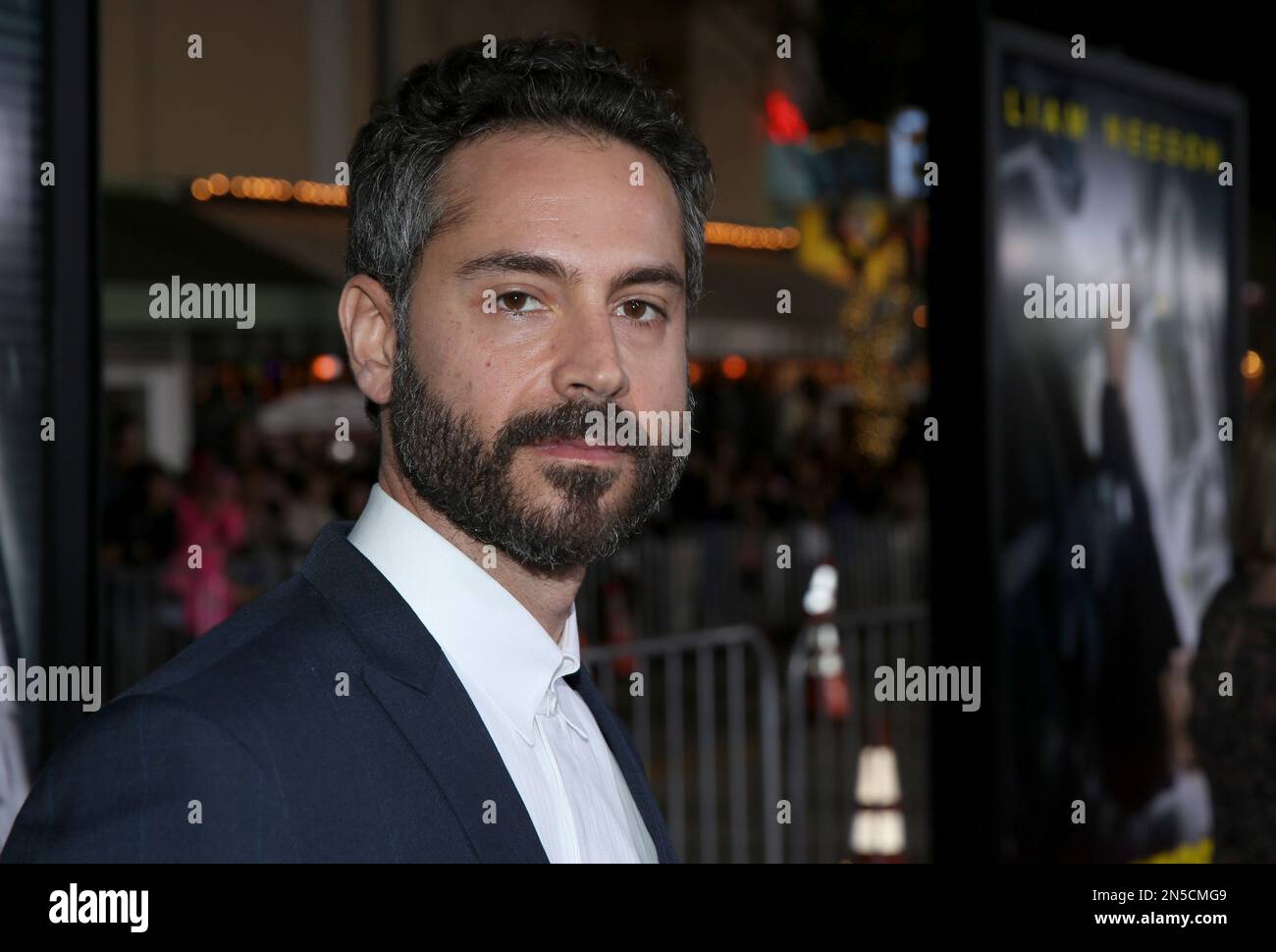Omar Metwally arrives at the Los Angeles premiere of "Non-Stop" at the ...