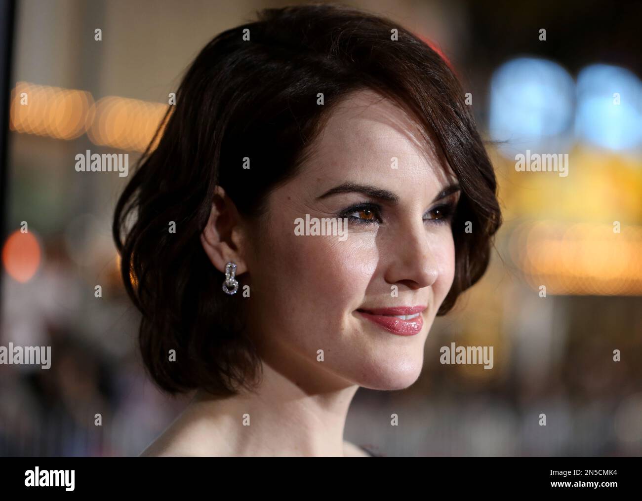 Michelle Dockery arrives at the Los Angeles premiere of "Non-Stop" at ...