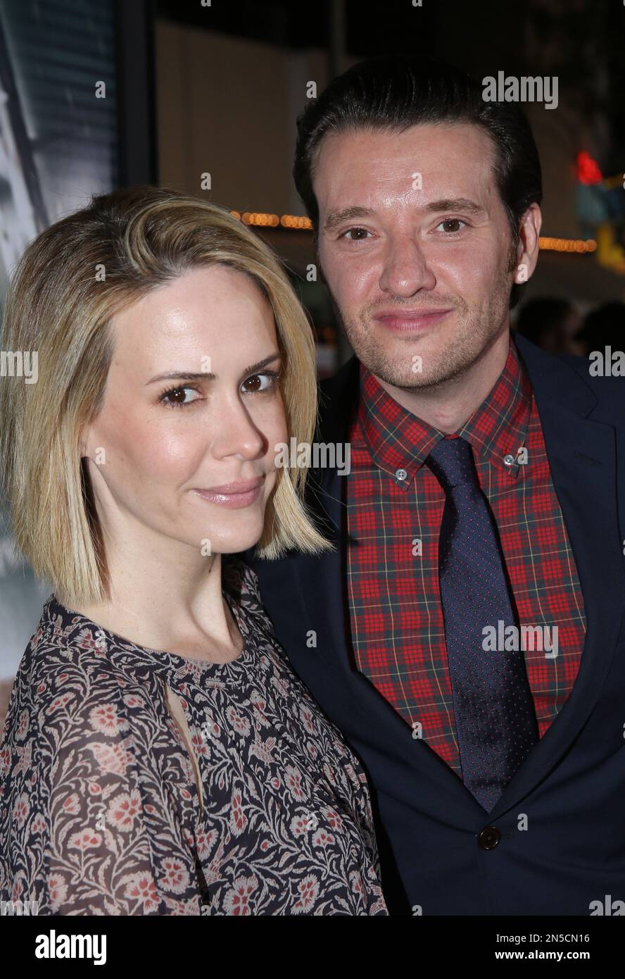 Sarah Paulson, left, and Jason Butler Harner arrive at the Los Angeles ...
