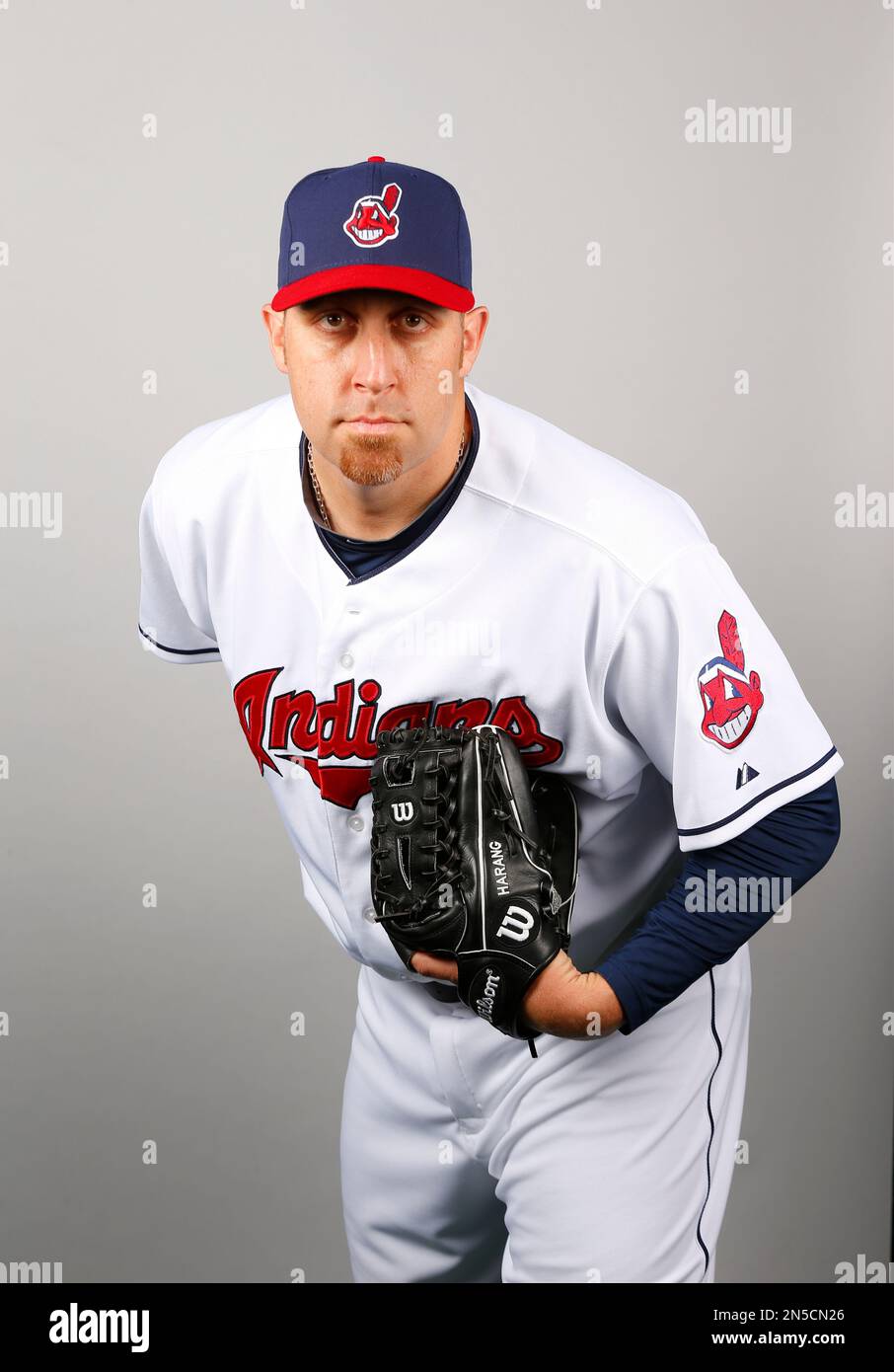 Cleveland Indians Aaron Harang poses on spring training baseball photo ...
