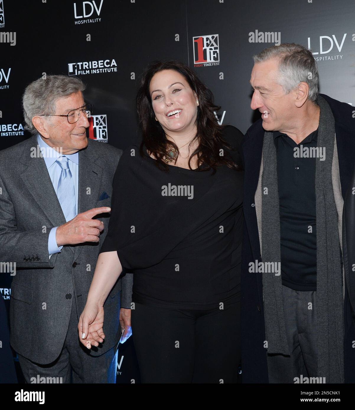 First Time Fest co-founder Johanna Bennett, center, poses with her ...