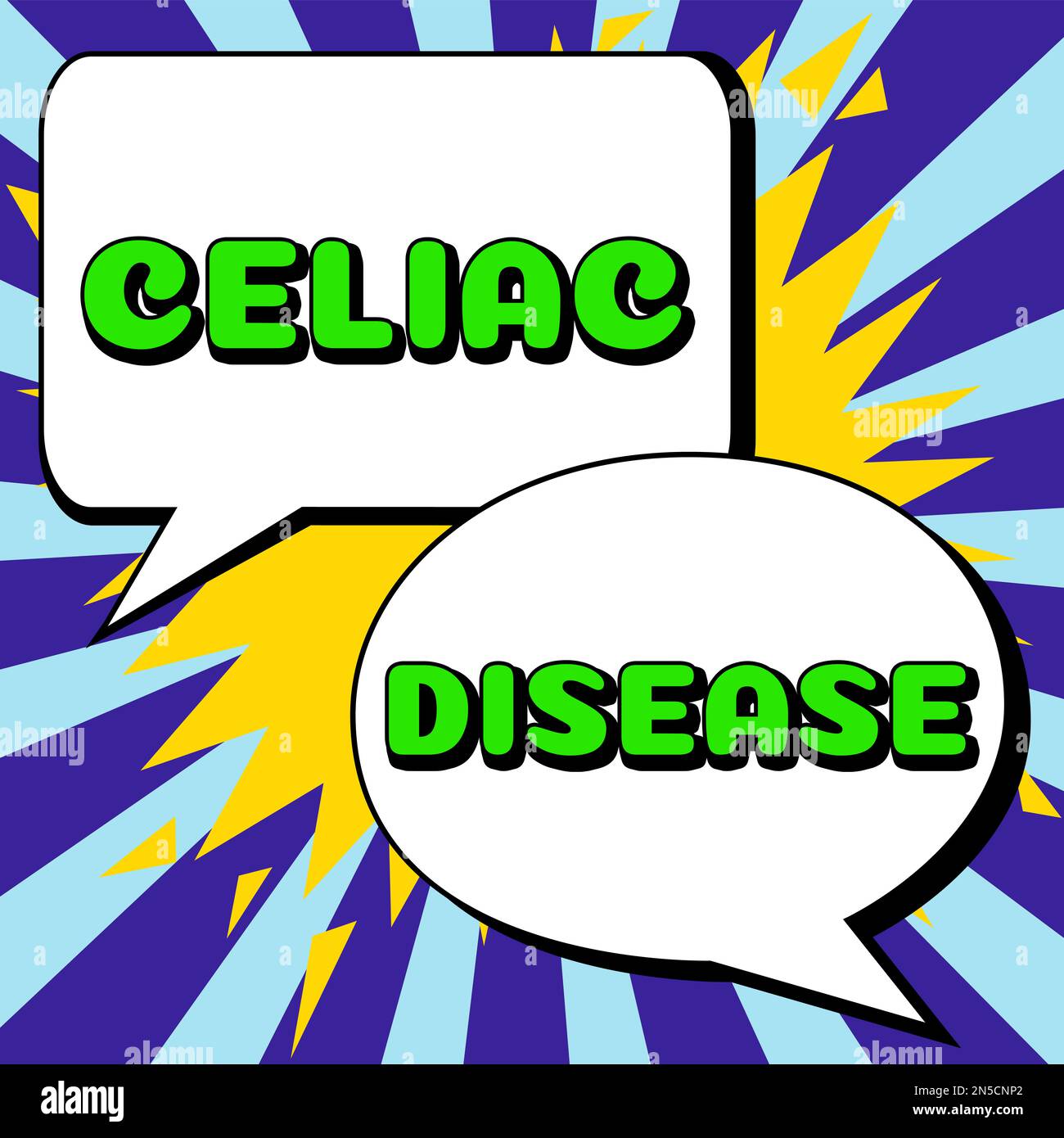 Sign displaying Celiac Disease, Concept meaning Small intestine is ...