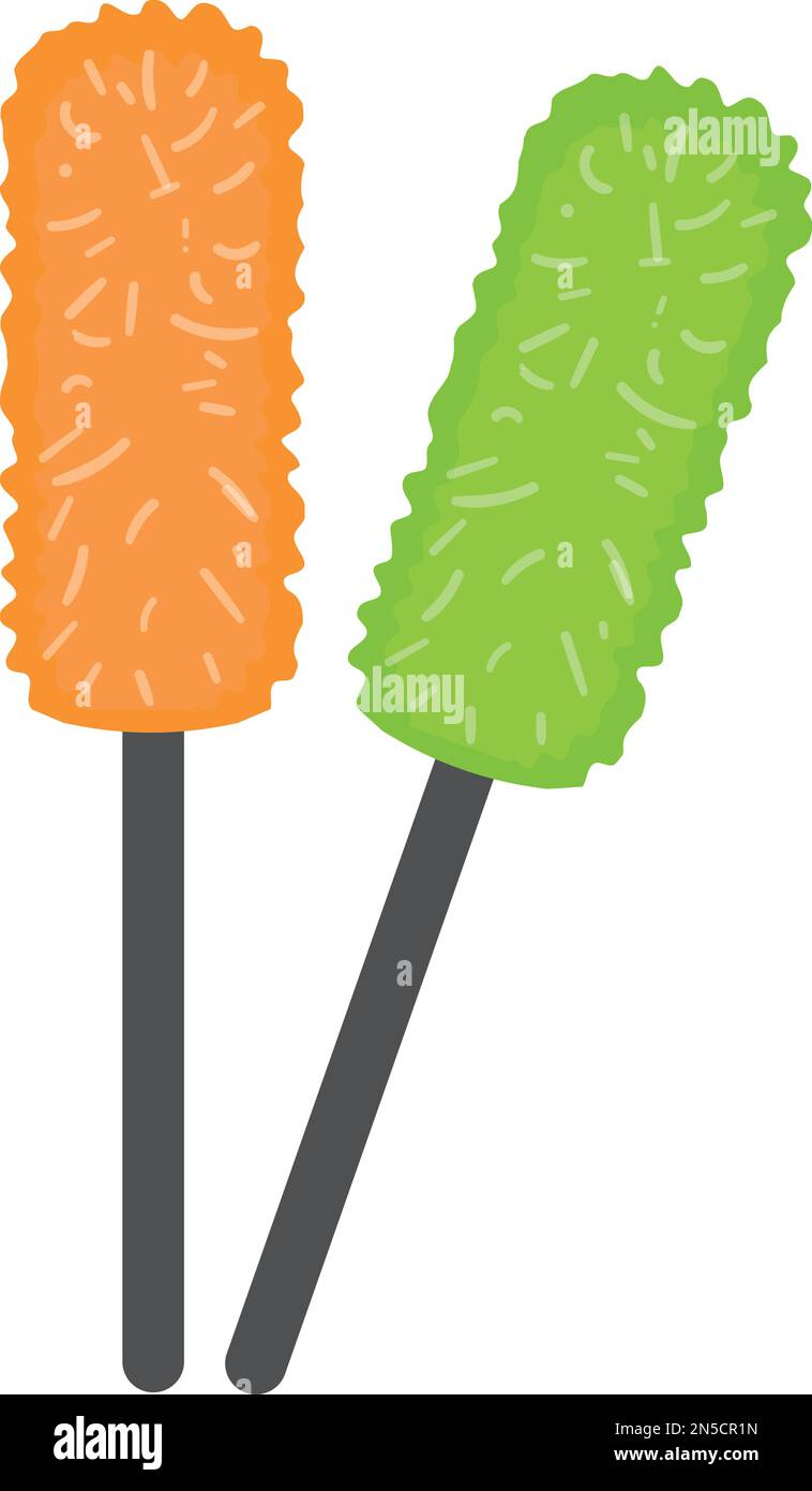 Cleaning brushes icon cartoon vector. Cleaner equipment Stock Vector ...