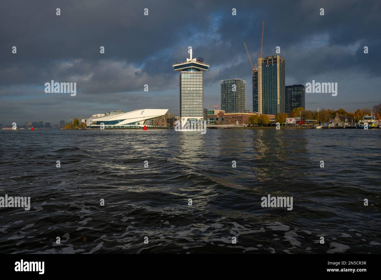 Eye Film Museum and A'DAM Lookout on the north bank of the Amsterdam ...