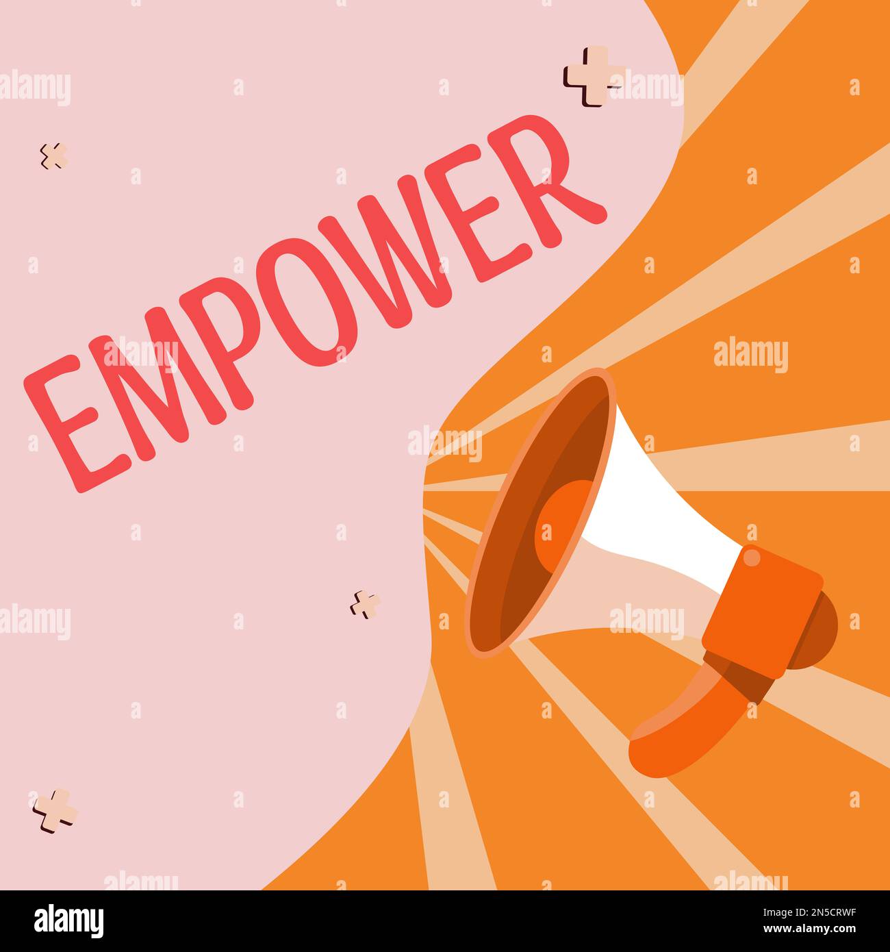 Text caption presenting Empower, Word for to give power or authority to ...