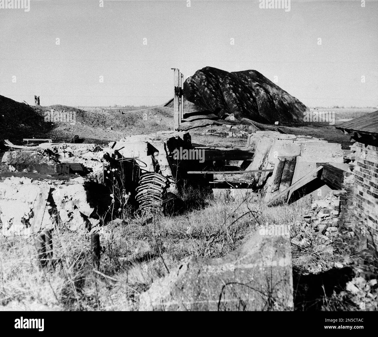 Sealed mine shaft as it looks today, Nov. 3, 1959, 50 years after a ...