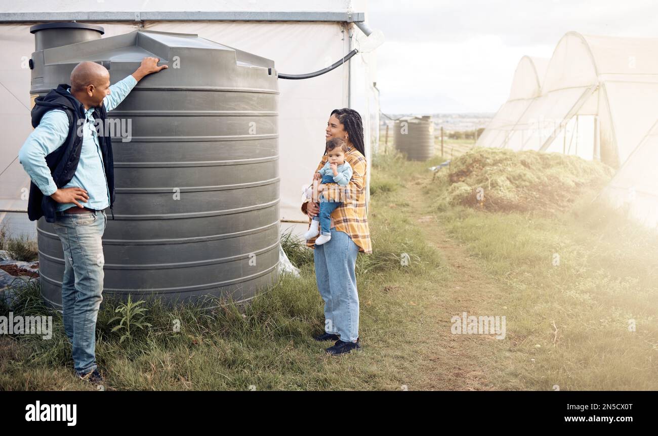 Water, tank and sustainable or sustainability advice by farmer to a ...