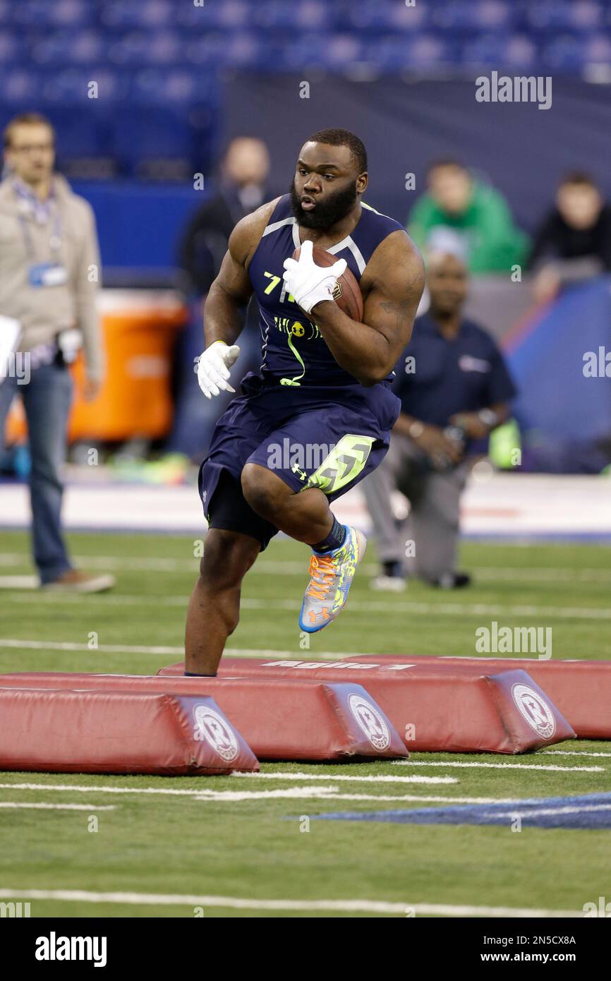 Louisiana State running back J. C. Copeland runs a drill at the NFL ...