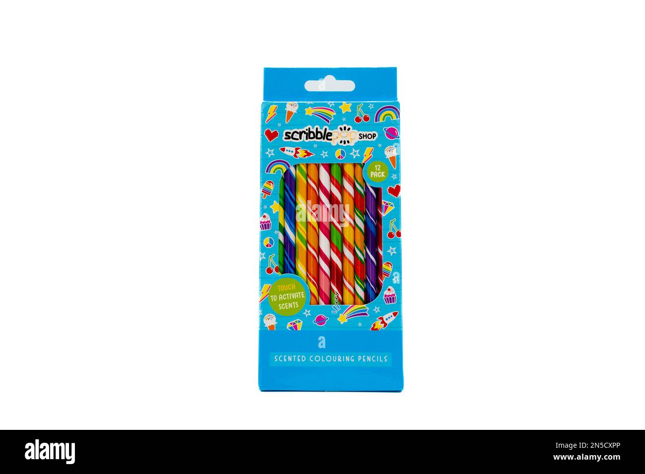 Irvine, Scotland, UK - February 02, 2023: Scribble Pop Shop branded by ... Irvine, Scotland, UK - February 02, 2023: Scribble Pop Shop branded by ...