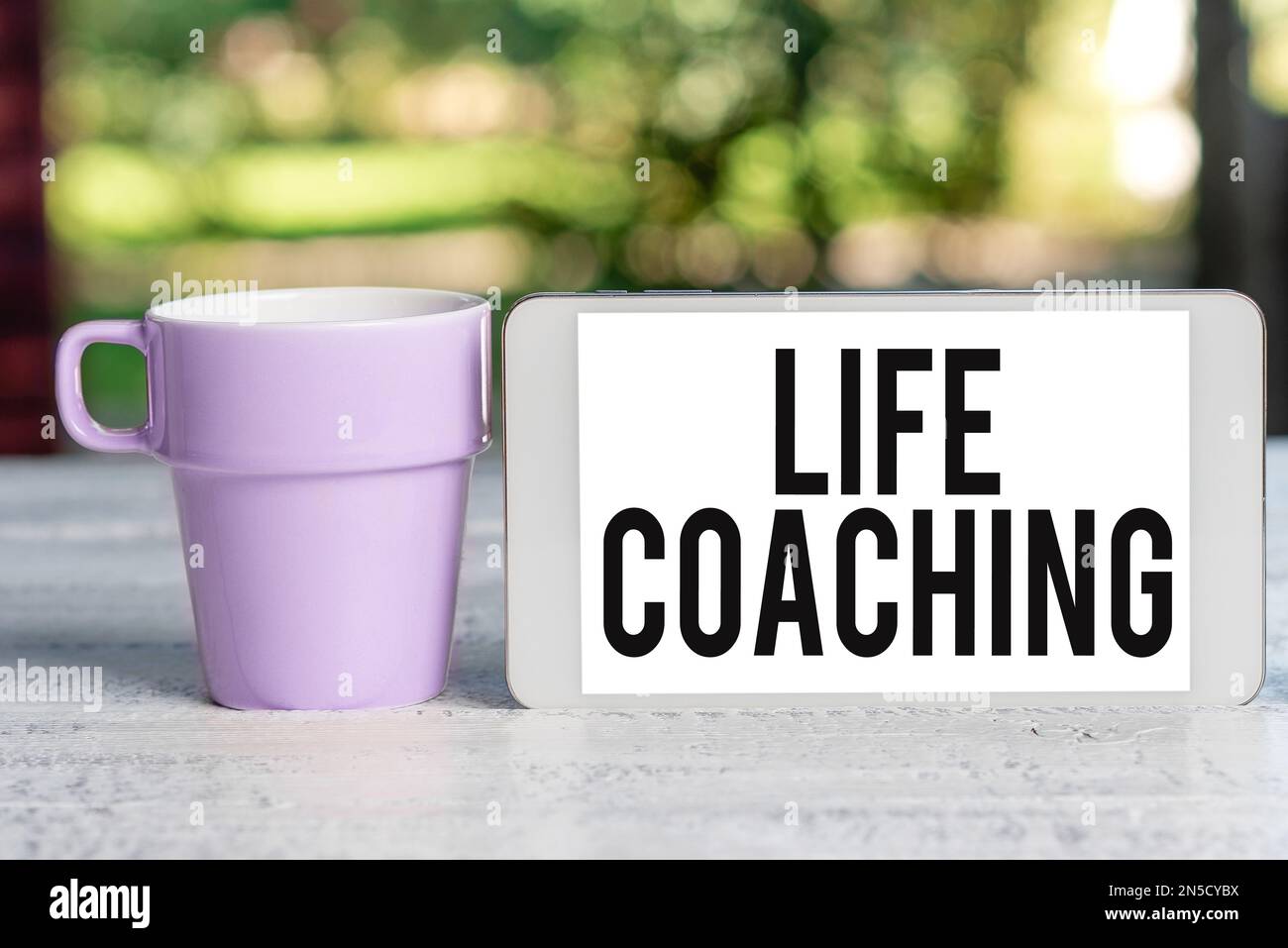 Sign displaying Life Coaching. Business idea Improve Lives by ...