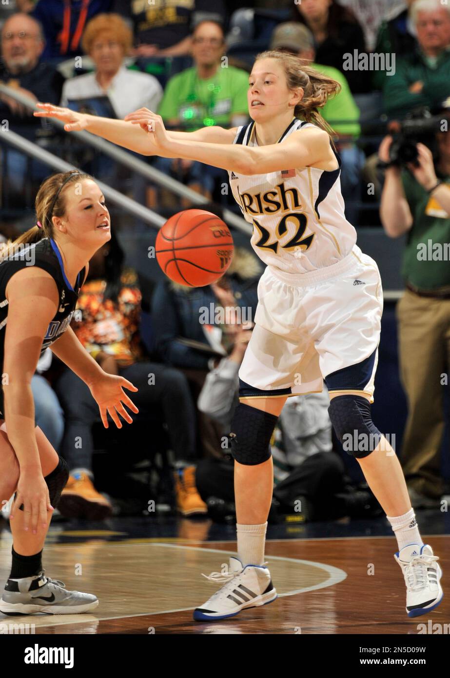 Notre Dame guard Madison Cable has the ball slapped away from her by ...