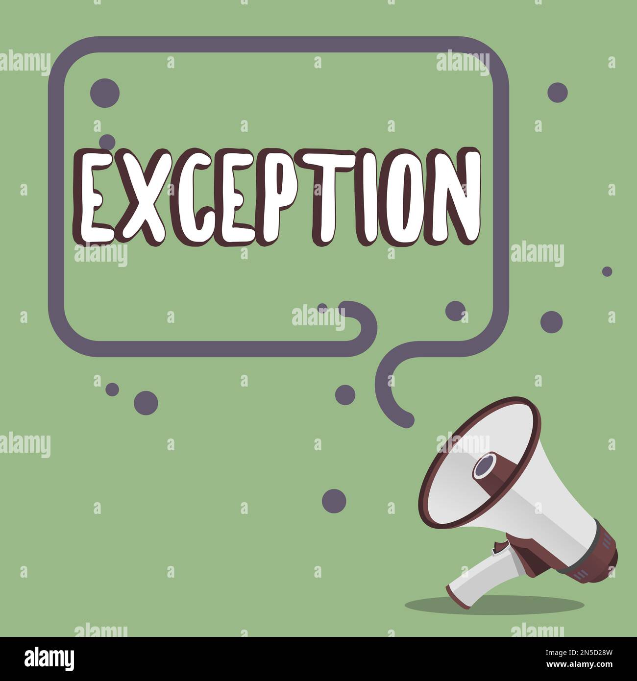 Sign displaying Exception, Conceptual photo person or thing that is ...