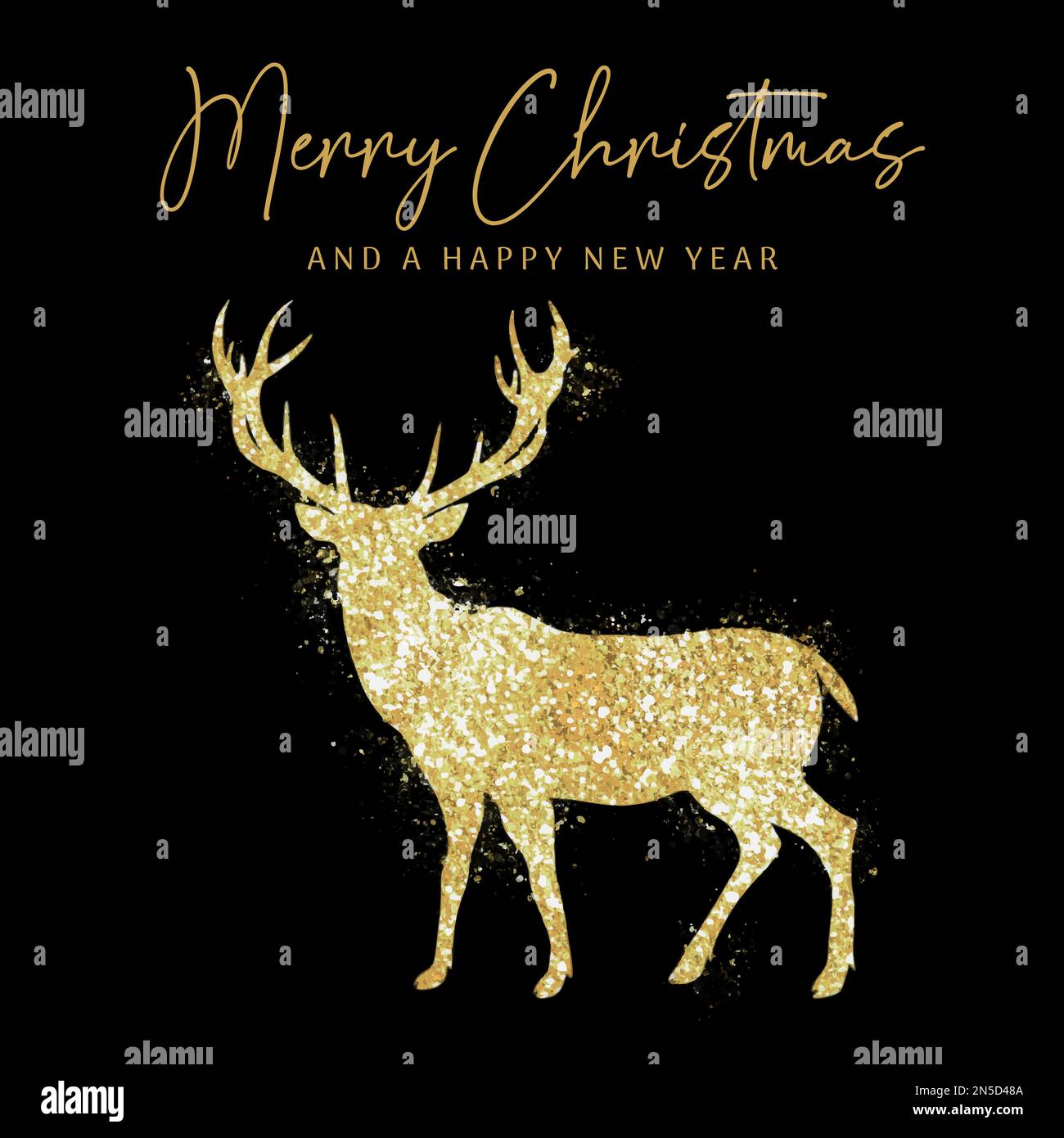 Gold deer Stock Vector Images - Alamy