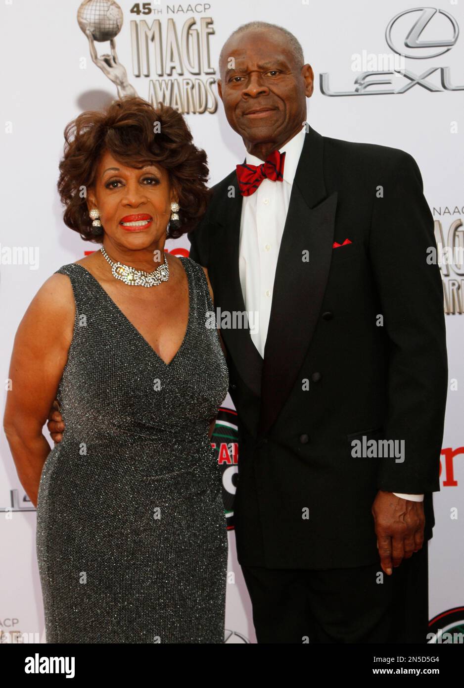Maxine Waters, left, and Sidney Williams arrive at the 45th NAACP Image ...