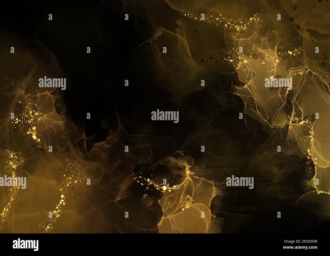 dark gold hand painted alcohol ink background with gold glitter ...