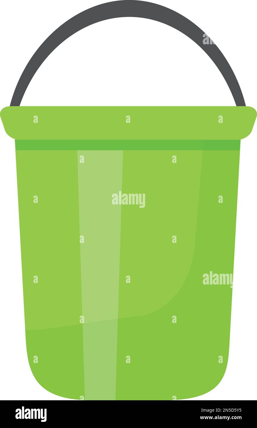 Clean green bucket icon cartoon vector. Cleaner equipment Stock Vector ...