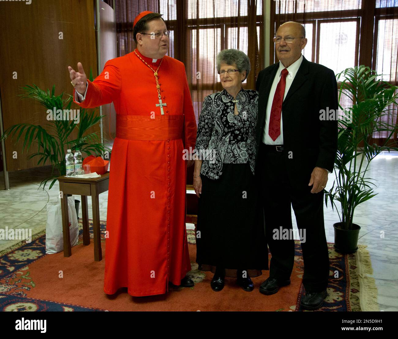 Newly-elected Cardinal Gerald Cyprien Lacroix, Archbishop di Quebec, is ...