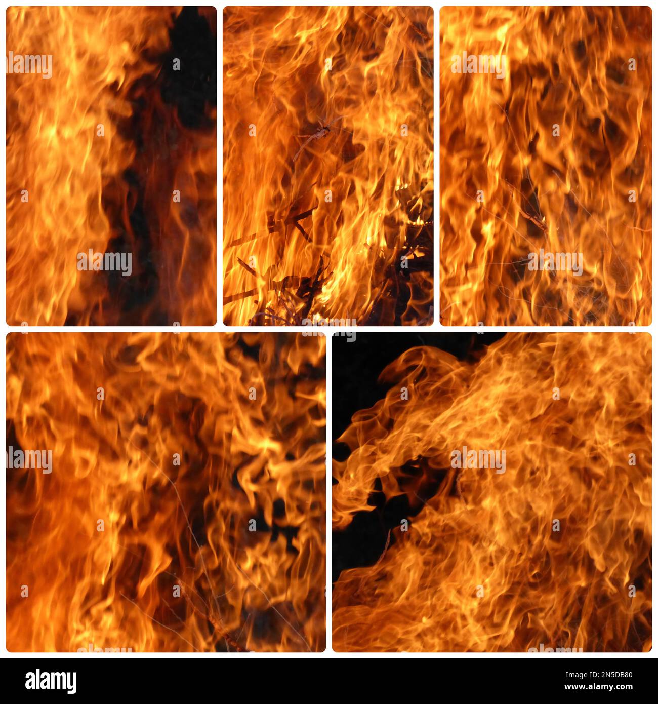 collage of flames Stock Photo - Alamy
