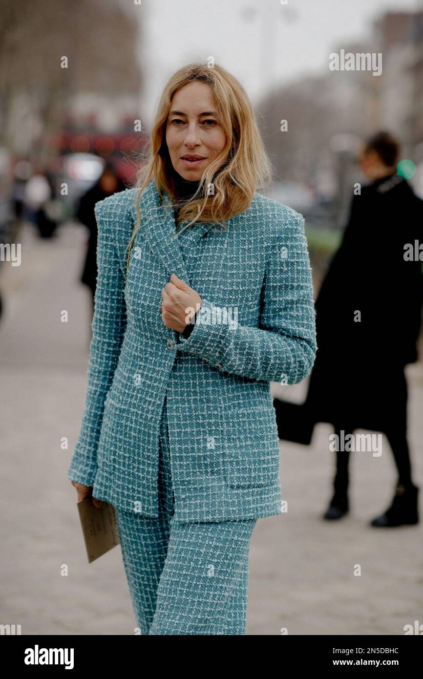Street style, Alexandra Golovanoff arriving at Chanel Spring Summer ...