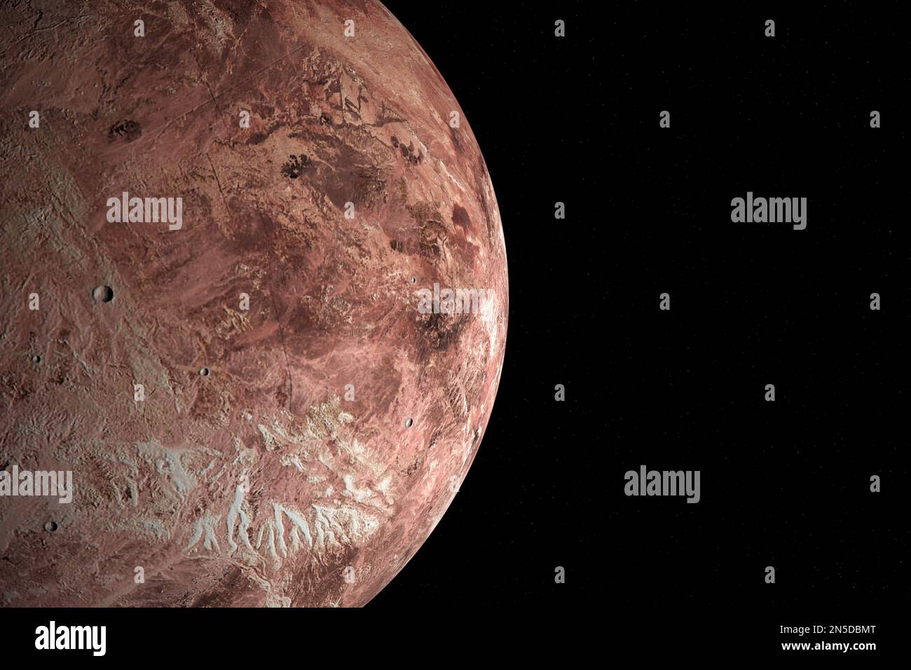 Digitally generated photograph of the dwarf planet Makemake Stock Photo ...