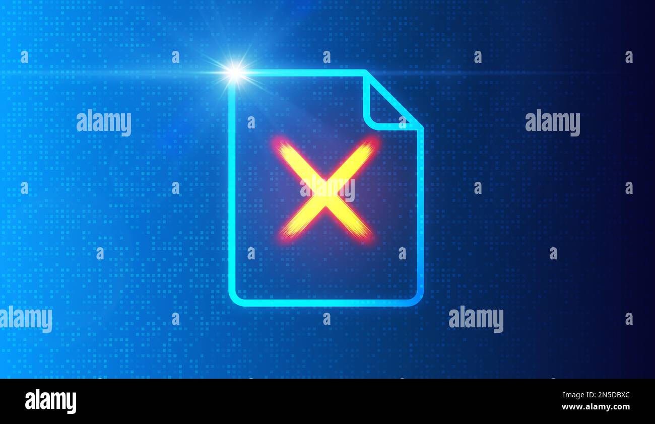 Delete Sign - File Deletion with Superimposed Delete Sign on File Icon ...