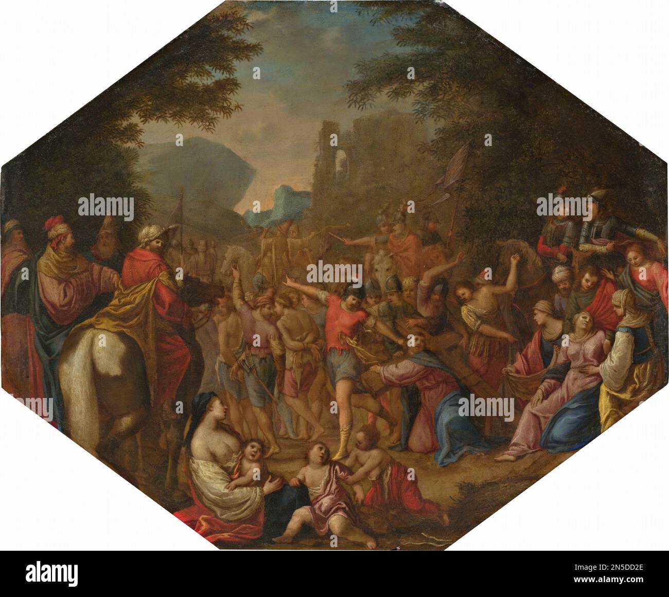 French Painting, Circle of Claude Déruet Road to Calvary Stock Photo ...